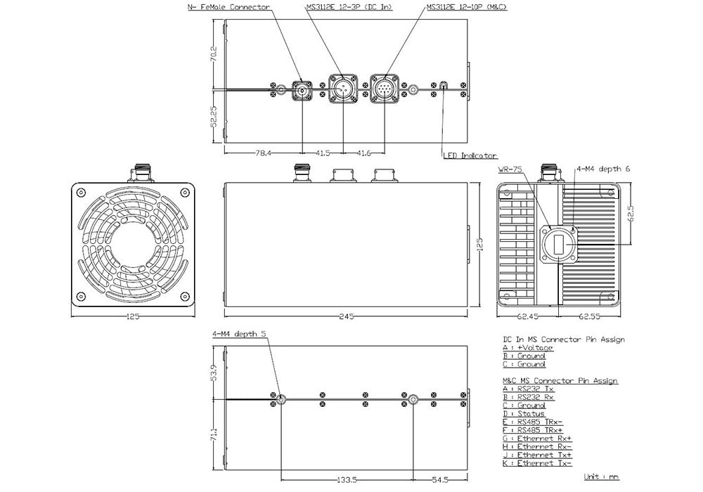 ELEMENT 50W Ku-Band MINIBUC (High Temperature Range)