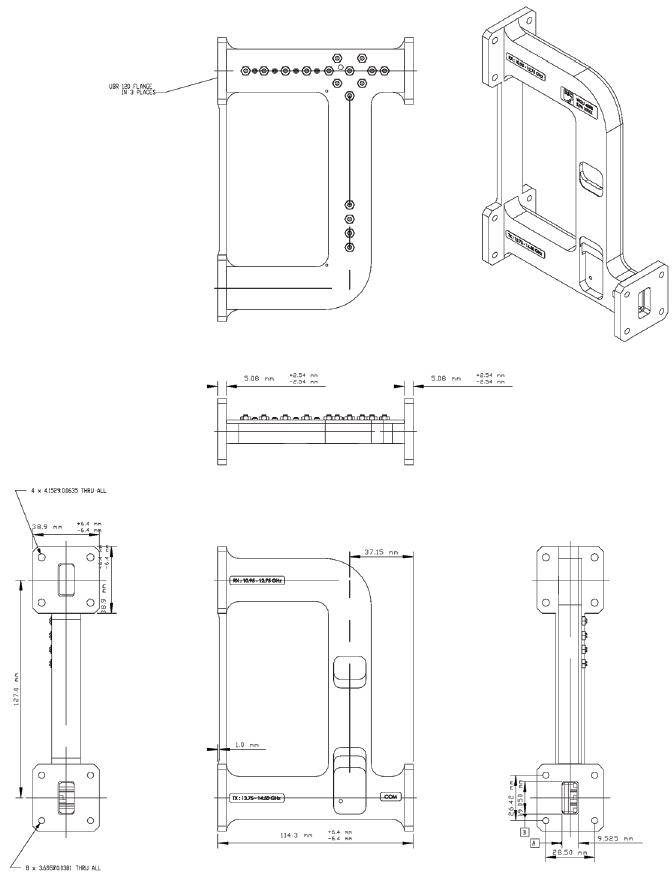 Waveguide Diplexer Ku-Band